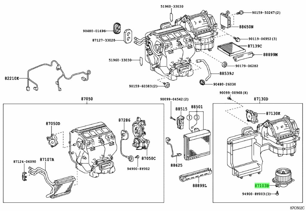 Buy Genuine Toyota 8710306081 (87103-06081) Motor Sub-Assy, Blower W ...