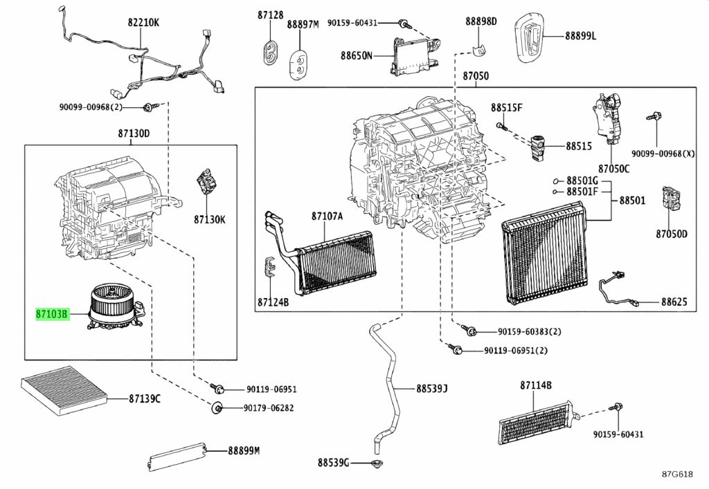 Buy Genuine Toyota 8710358060 (87103-58060) Motor Sub-Assy, Blower W ...