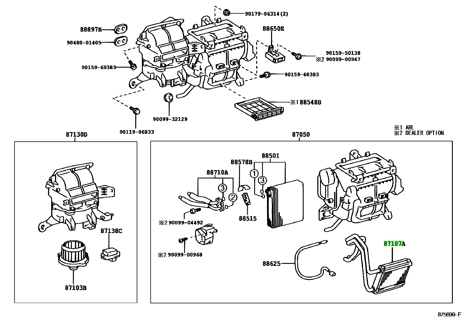 Buy Genuine Toyota 8710702160 (87107-02160) Unit Sub-Assy, Heater ...