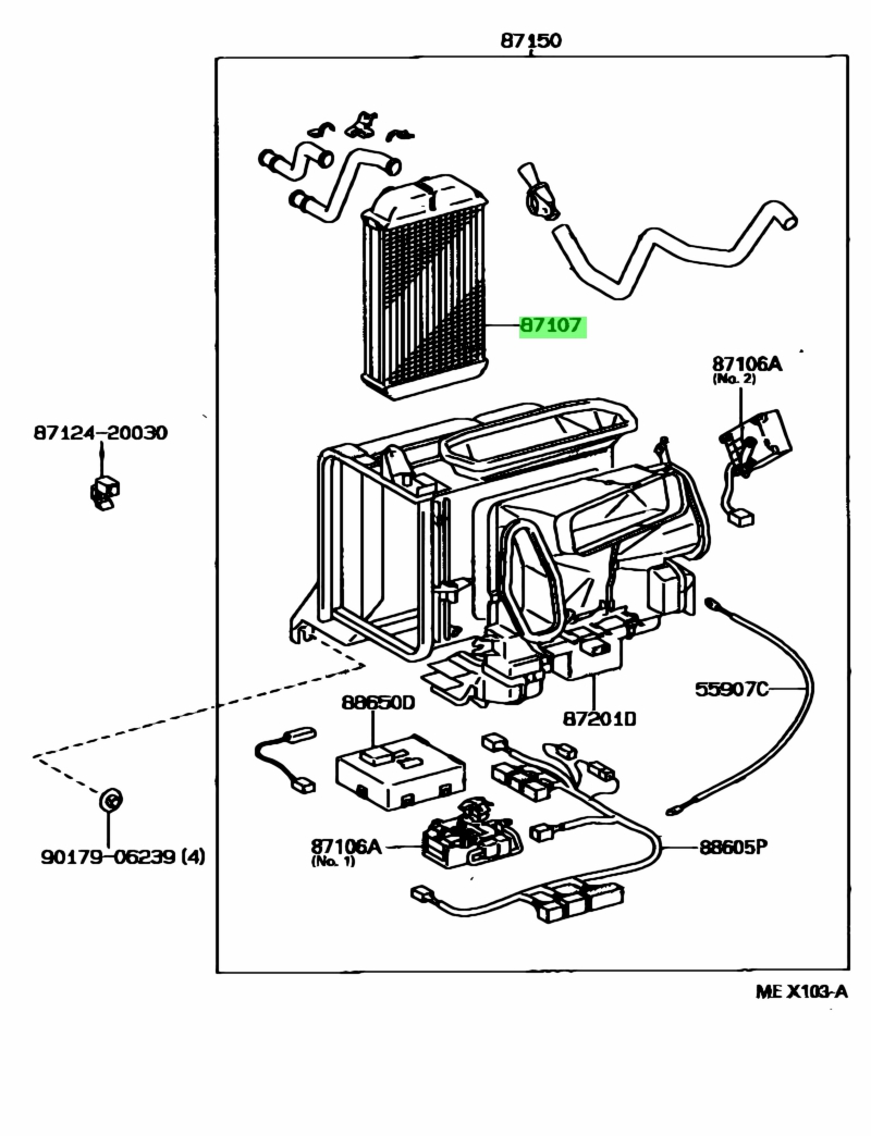 Buy Genuine Toyota 8710720620 (87107-20620) Unit Sub-Assy, Heater ...