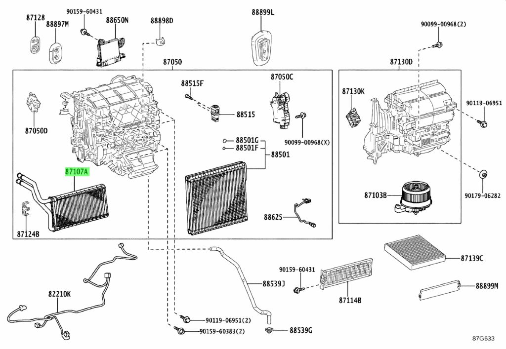 Buy Genuine Toyota 8710733130 (87107-33130) Unit Sub-Assy, Heater ...