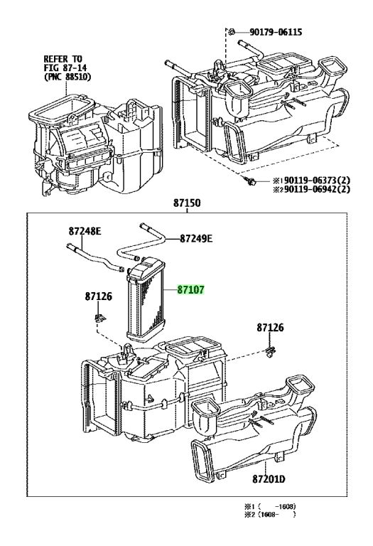 Buy Genuine Toyota 8710760510 (87107-60510) Unit Sub-Assy, Heater ...