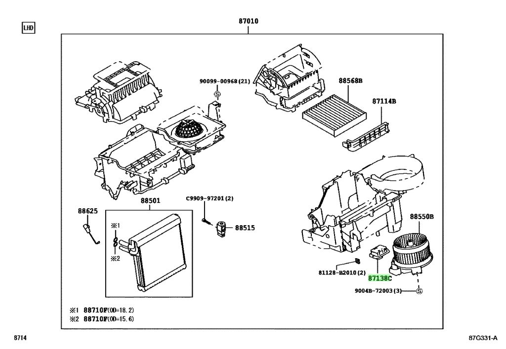 Buy Genuine Toyota 87138BZ140 (87138-BZ140) Resistor, Blower. Prices ...
