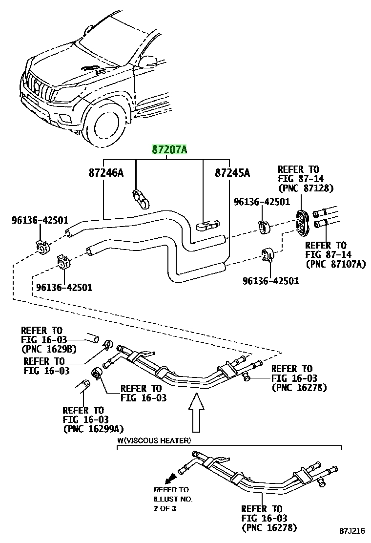Buy Genuine Toyota 8720760550 (87207-60550) Pipe & Hose Sub-Assy, Water ...