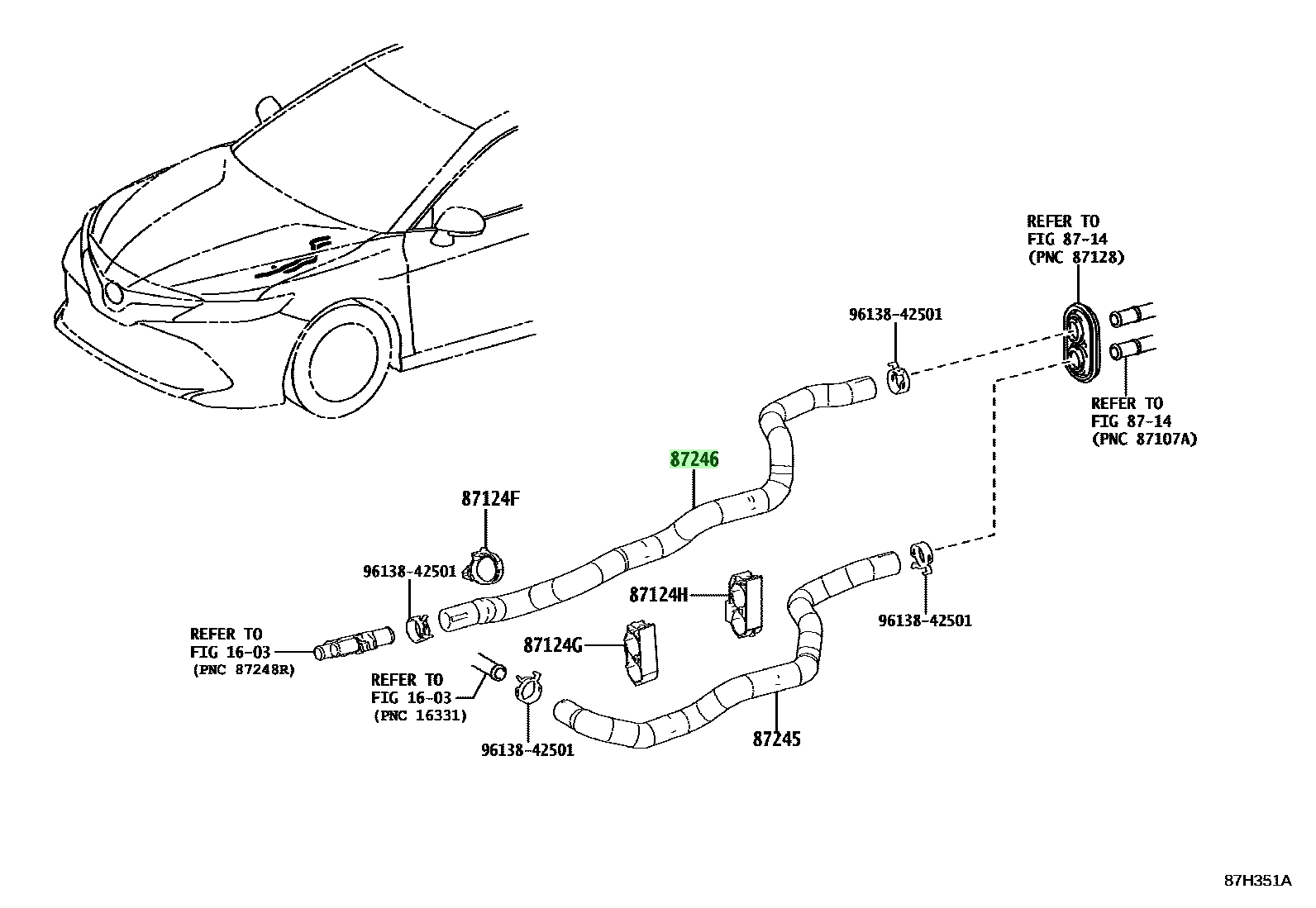 Buy Genuine Toyota 8724506E60 (87245-06E60) Hose, Heater Water, Outlet ...