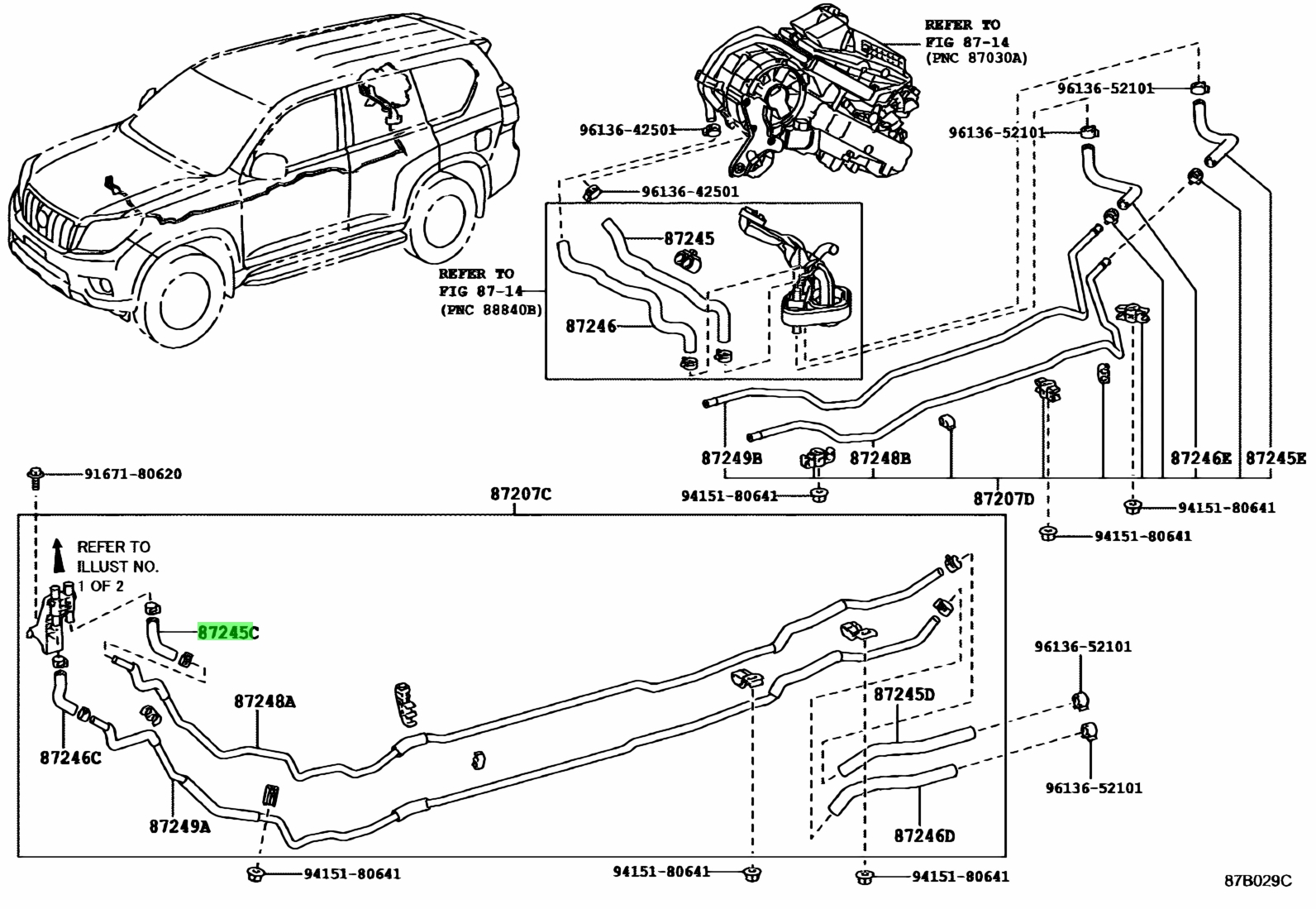Купить Toyota 8724560F70 (87245-60F70) Hose, Heater Water ,inlet. Цены ...