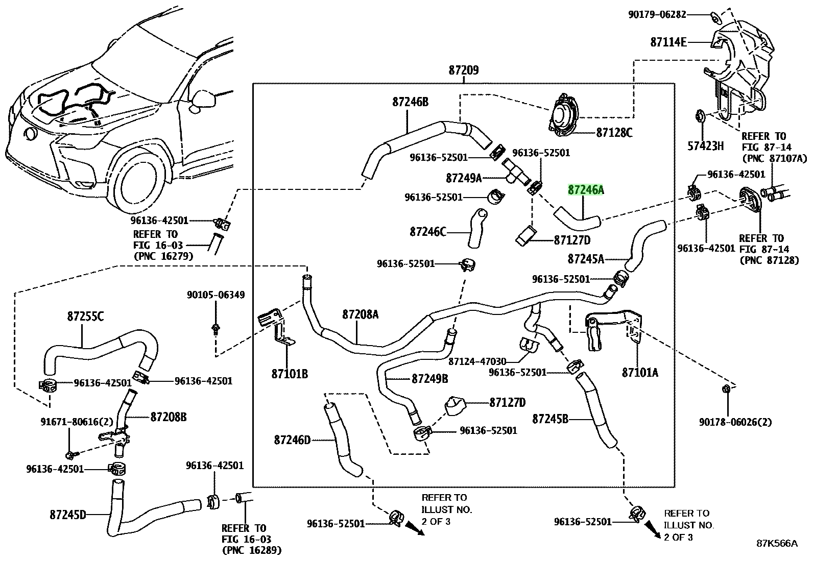 Buy Genuine Toyota 8724560U30 (87245-60U30) Hose, Heater Water, Outlet ...