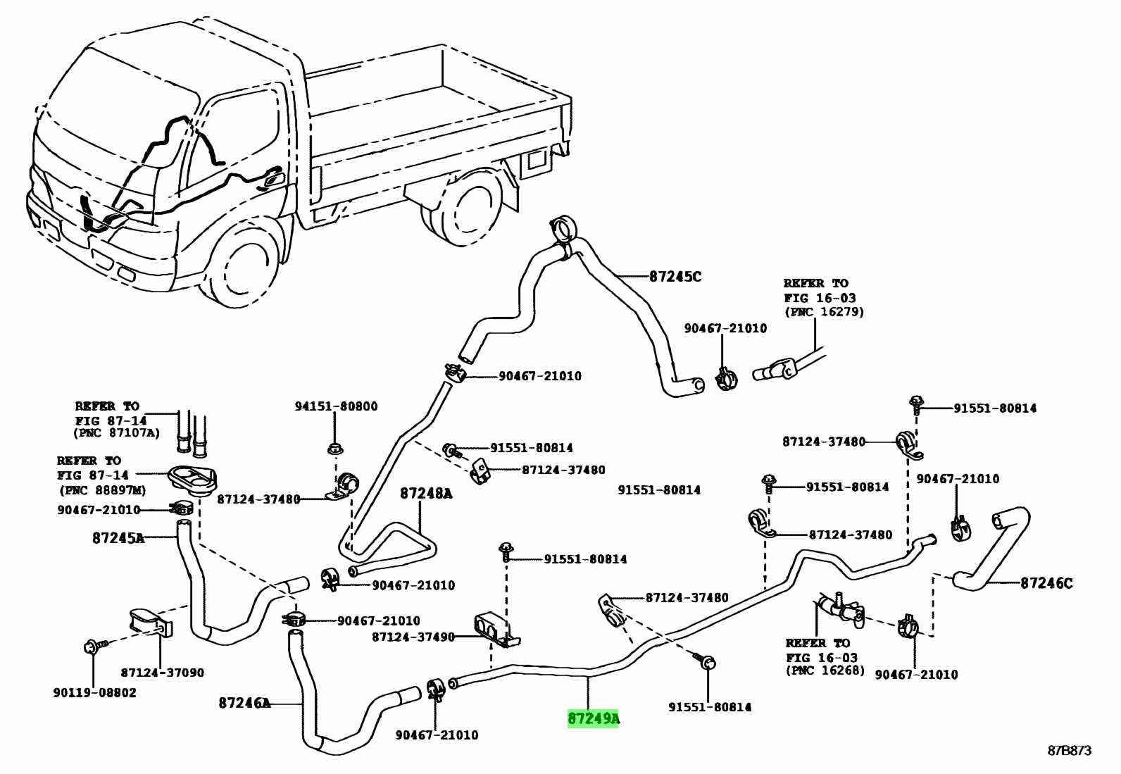 Buy Genuine Toyota 8724837C30 (87248-37C30) Pipe, Heater Water Outlet ...