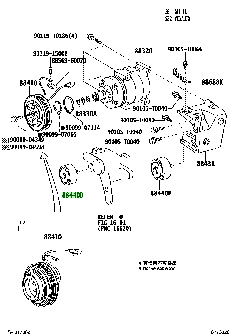 Buy Genuine Toyota 884400K040 (88440-0K040) Pulley Assy, Idle No.2 ...