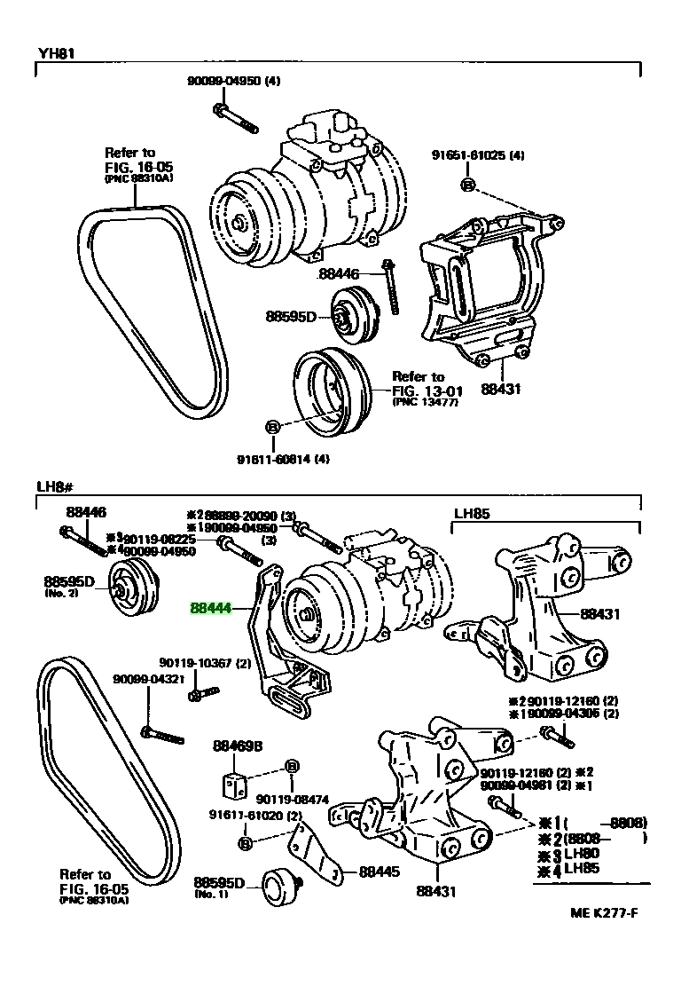 Buy Genuine Toyota 8844425060 (88444-25060) Bracket, Idle Pulley ...