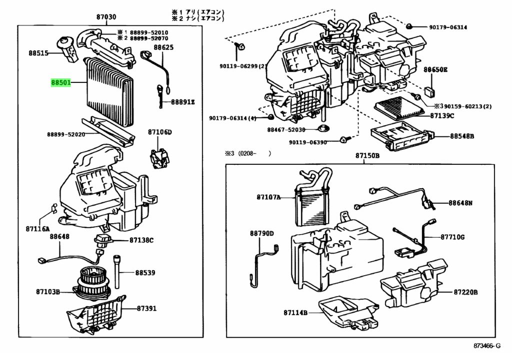Buy Genuine Toyota 8850152010 (88501-52010) Evaporator Sub-Assy, Cooler ...