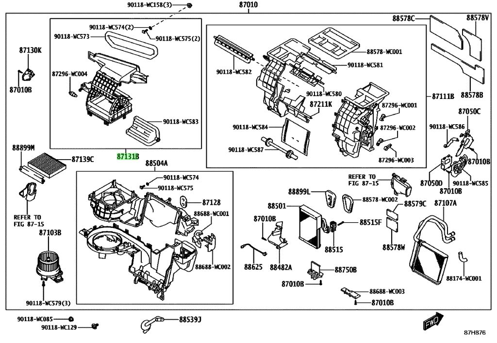 Buy Genuine Toyota 88504WC001 (88504-WC001) Case, Heater Blower. Photos ...
