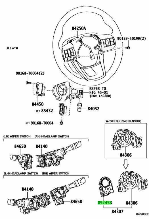 Buy Genuine Toyota 8924B0D020 (8924B-0D020) Sensor, Steering. Prices ...