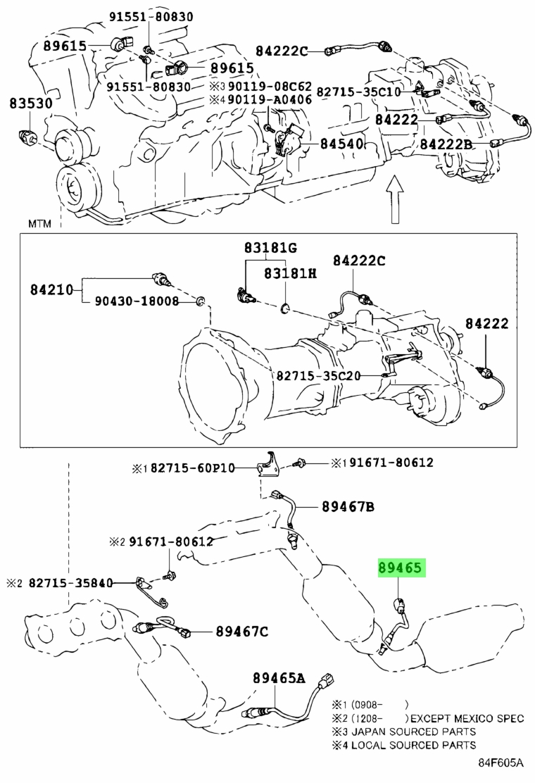 Купить Toyota 8946535670 (89465-35670) Датчик Кислородный. Цены ...