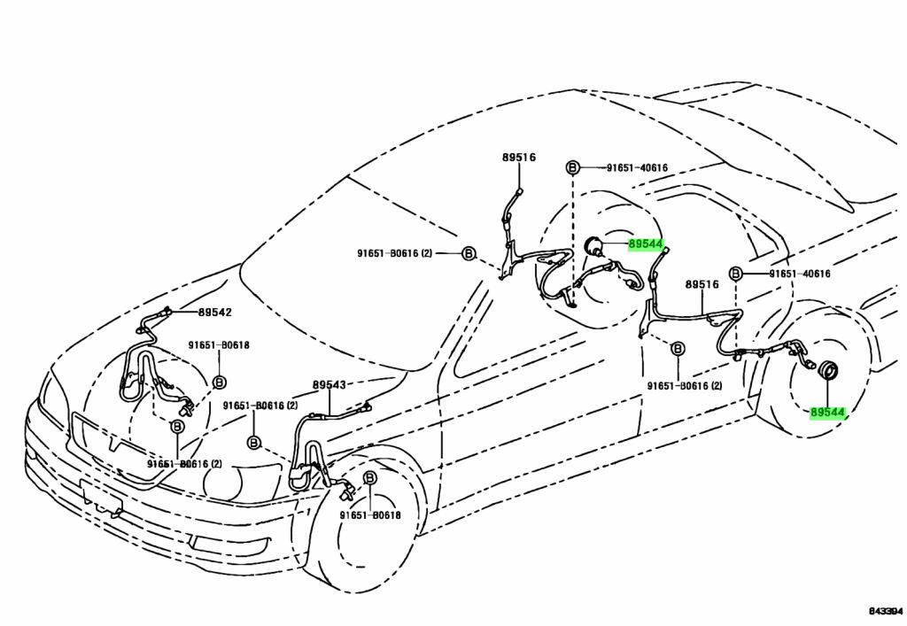 Buy Genuine Toyota 8954432040 (89544-32040) Sensor, Skid Control ...
