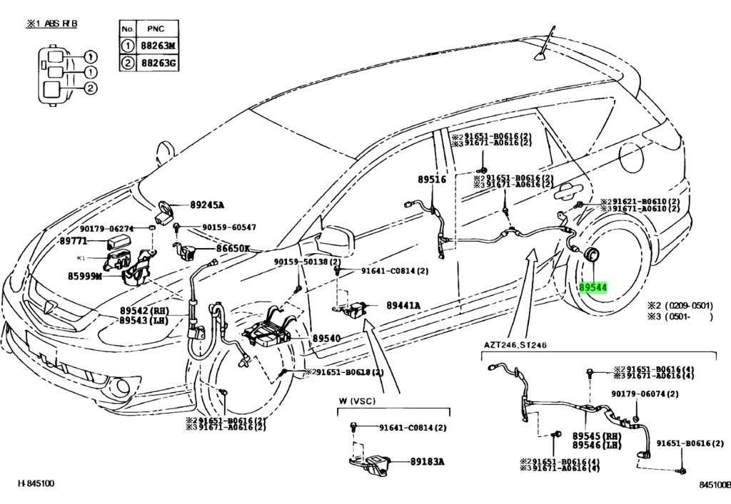 Buy Genuine Toyota 8954432040 (89544-32040) Sensor, Skid Control ...