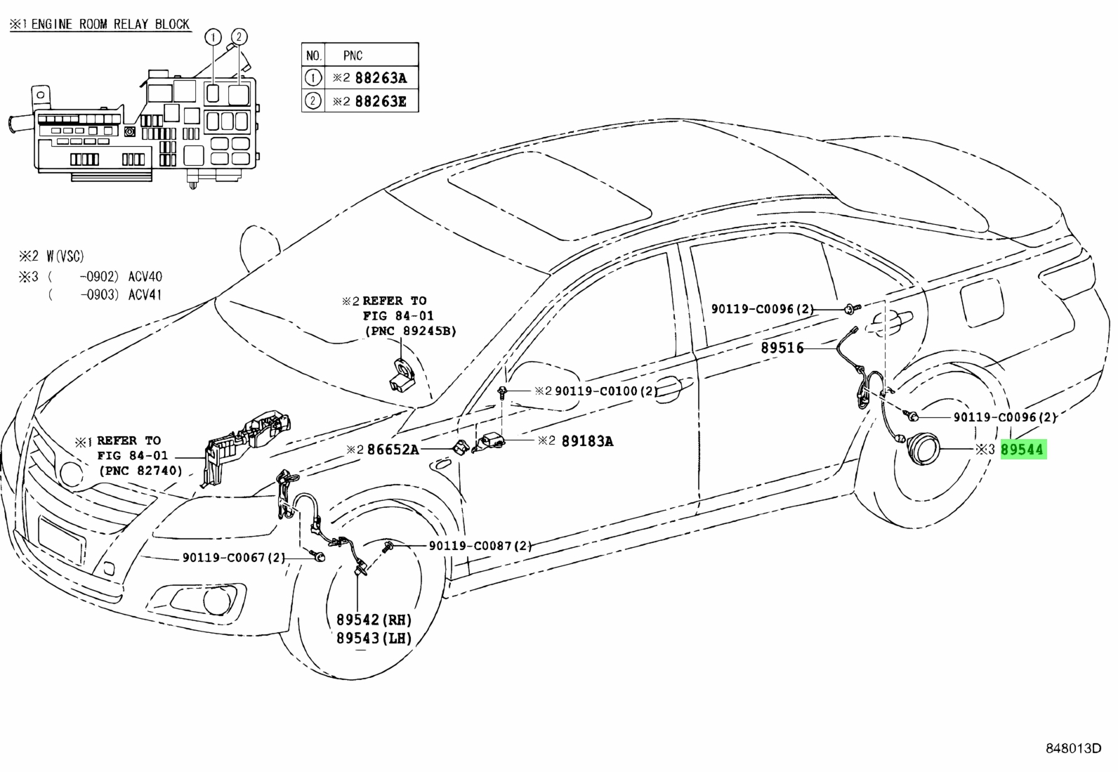 Buy Genuine Toyota 8954448010 (89544-48010) Sensor, Skid Control ...