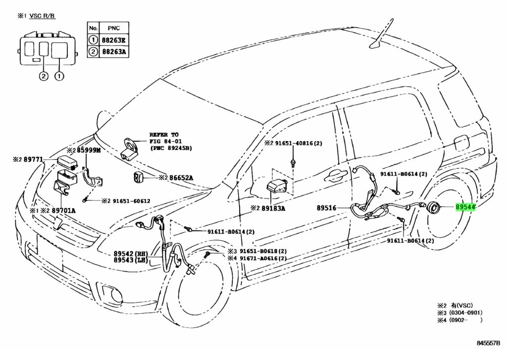 Buy Genuine Toyota 8954452030 (89544-52030) Sensor, Skid Control ...