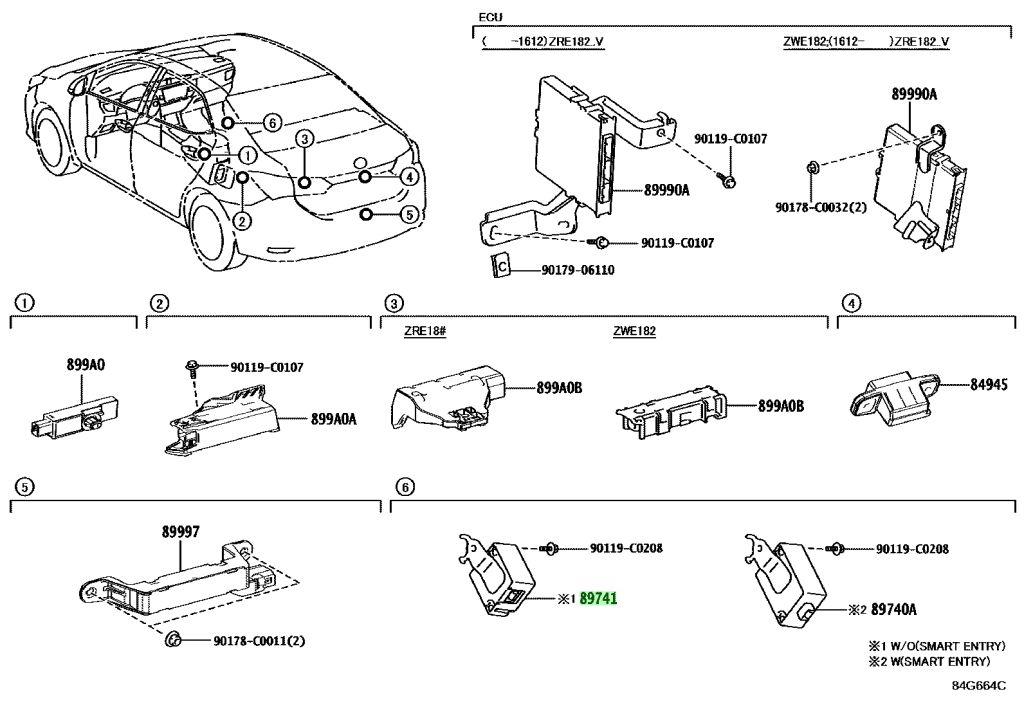 Buy Genuine Toyota 8974102200 (89741-02200) Receiver, Door Control ...
