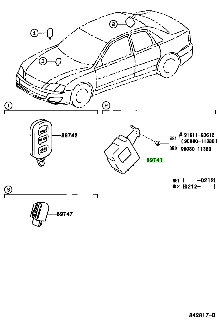 Buy Genuine Toyota 89741AC040 (89741-AC040) Receiver, Door Control ...