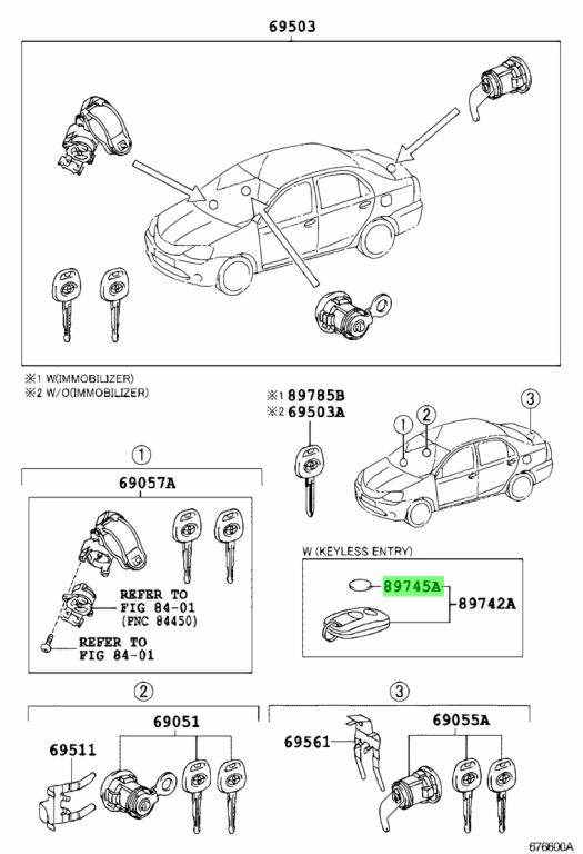 Buy Genuine Toyota 897450D010 (89745-0D010) Battery, Transmitter ...