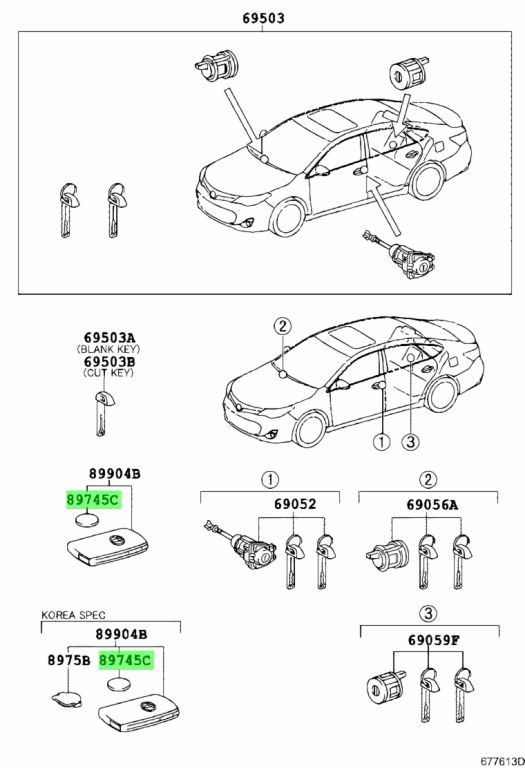 Buy Genuine Toyota 8974550020 (89745-50020) Battery, Transmitter ...