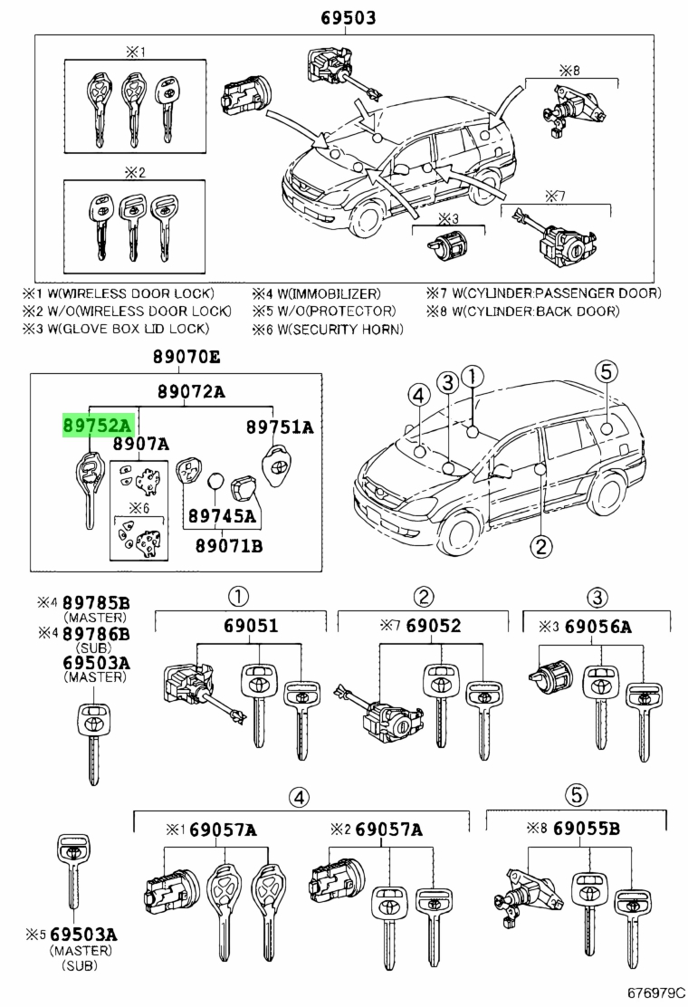 Buy Genuine Toyota 897520K040 (89752-0K040) Case, Transmitter Housing ...