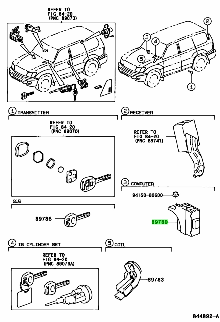 Buy Genuine Toyota 8978060220 (89780-60220) Computer Assy, Transponder ...