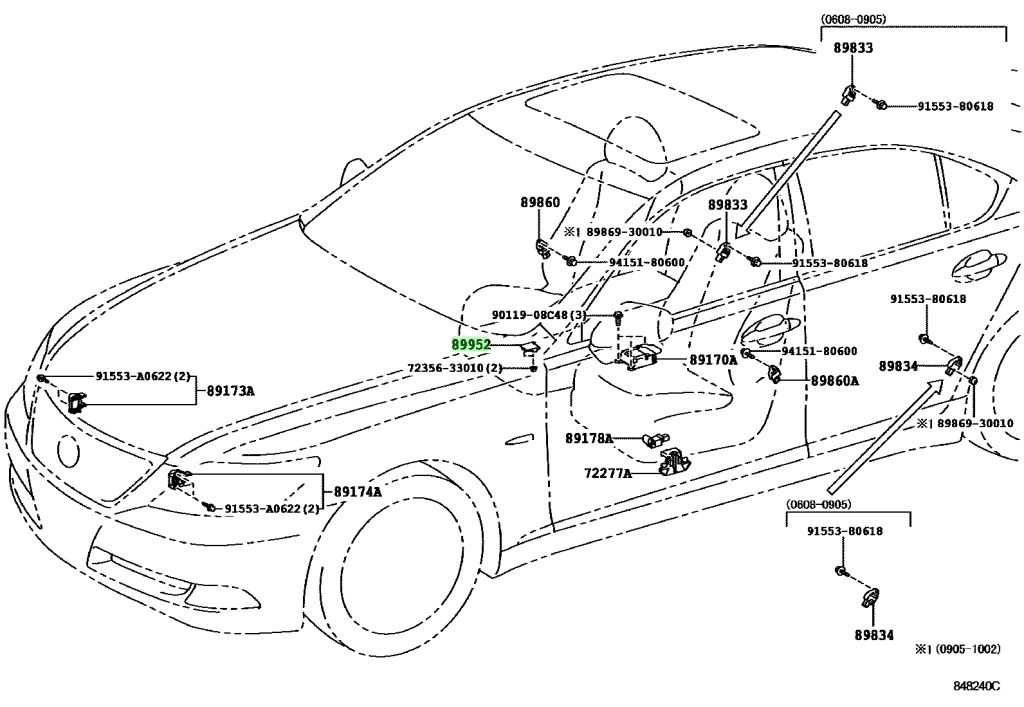 Buy Genuine Toyota 899520W031 (89952-0W031) Computer, Occupant ...
