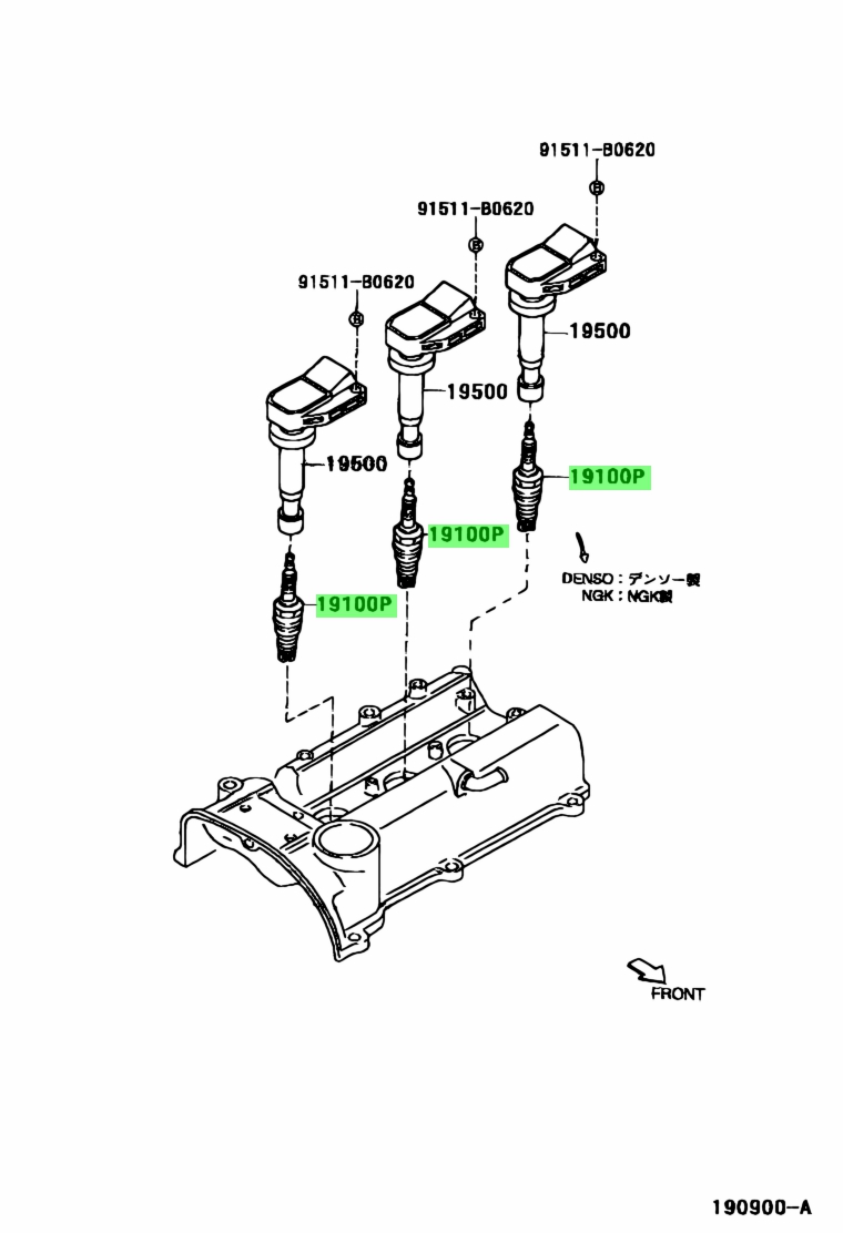 Buy Genuine Toyota 9004851123 (90048-51123) Spark Plug. Prices, fast ...