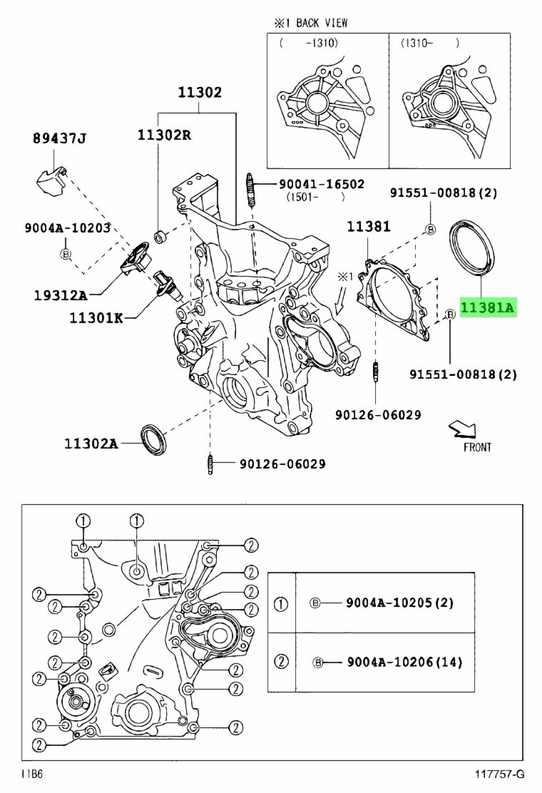 Buy Genuine Toyota 9004A31064 (9004A-31064) Seal, Engine Rear Oil ...