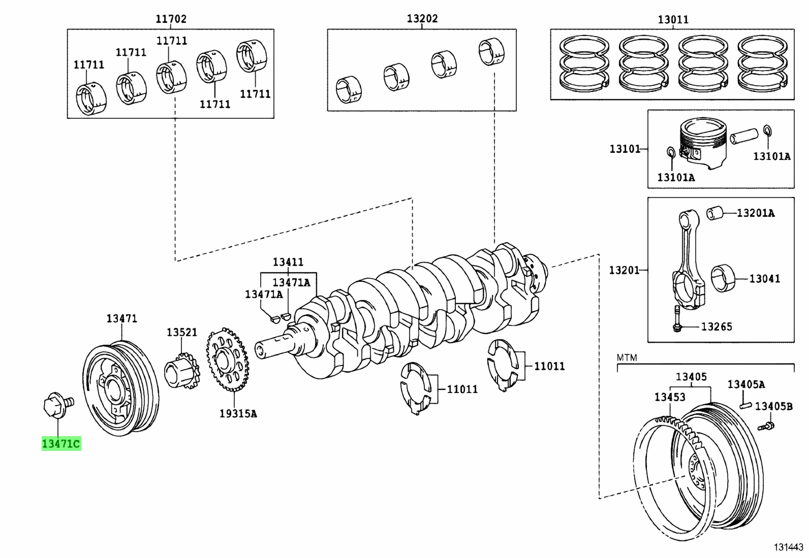 Купить Toyota 90109T0038 (90109-T0038) Болт С Шестигранной Головкой ...
