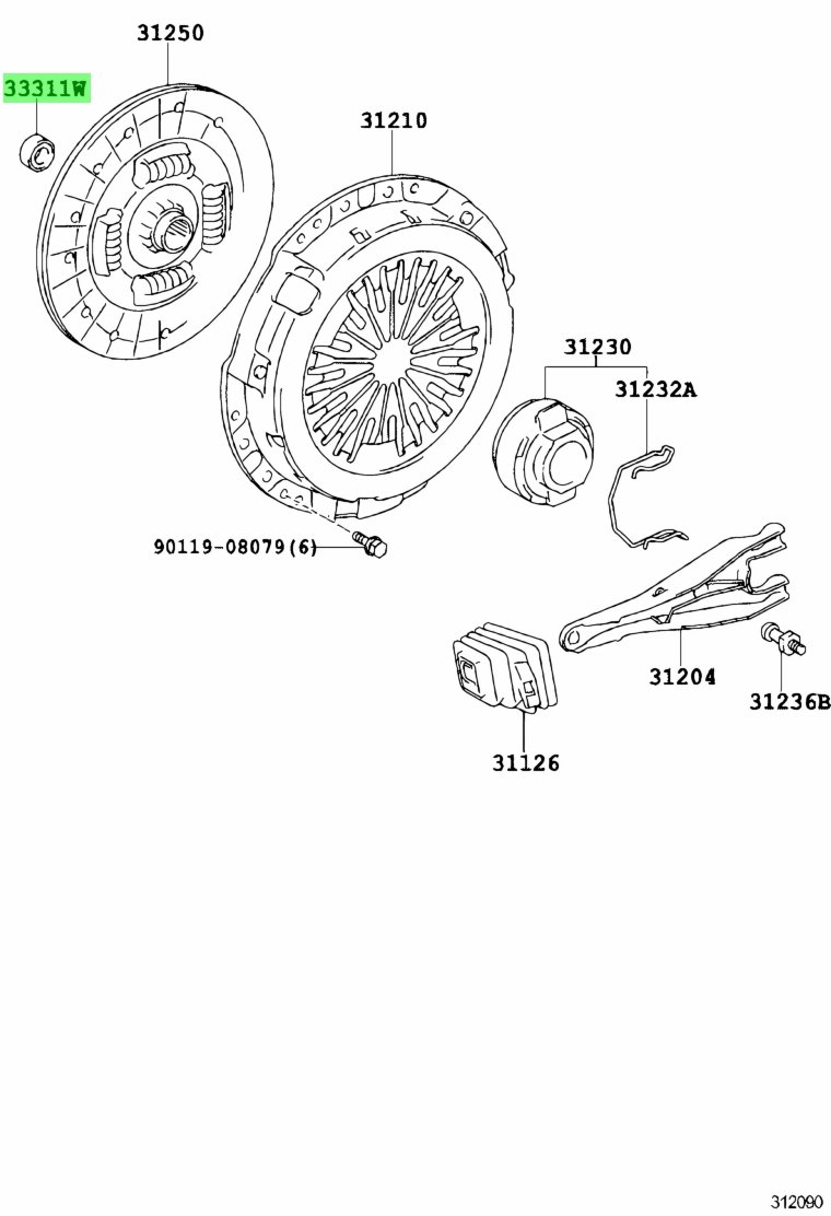 Купить Toyota 9036312020 (90363-12020) Подшипник Шариковый. Цены ...