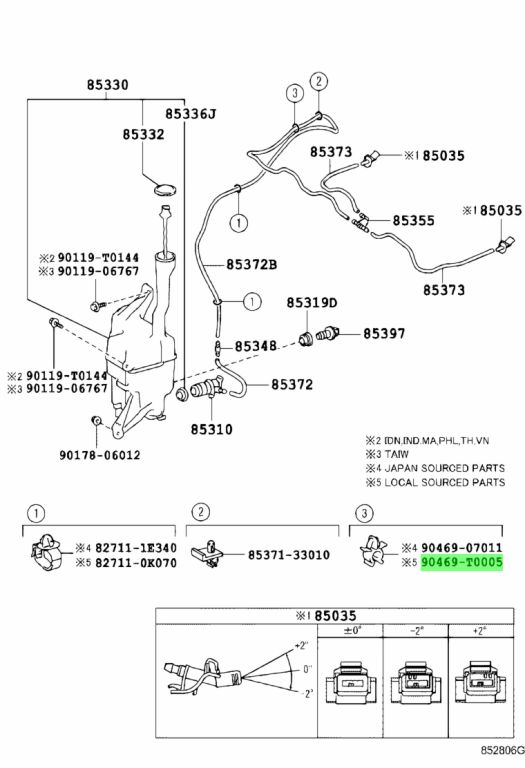 Buy Genuine Toyota 90469T0005 (90469-T0005) Clamp, Washer, No.3. Photos ...