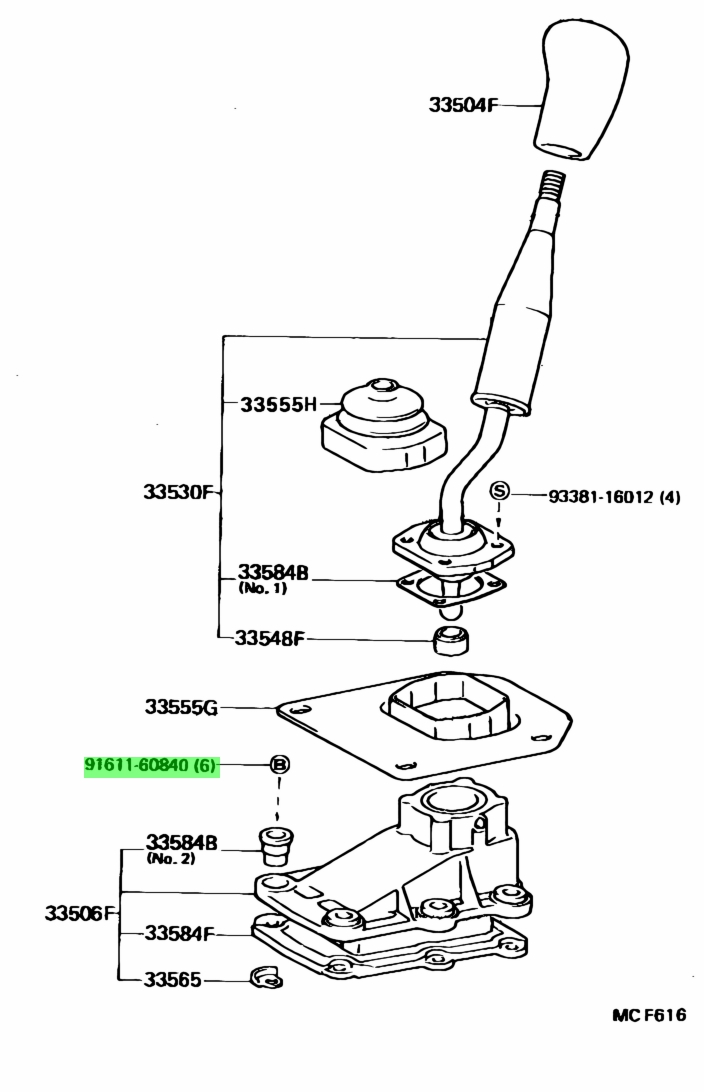 Buy Genuine Toyota 9161160840 (91611-60840) Bolt. Prices, fast shipping ...