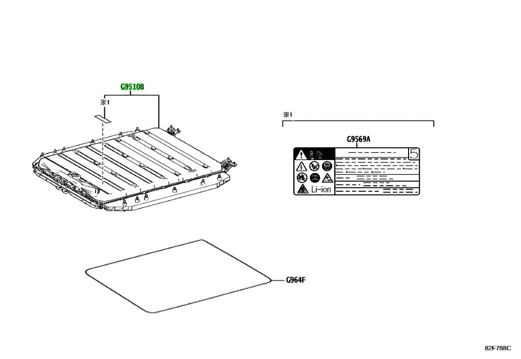 Buy Genuine Toyota G95100R021 (G9510-0R021) Battery Assy, Ev Supply ...
