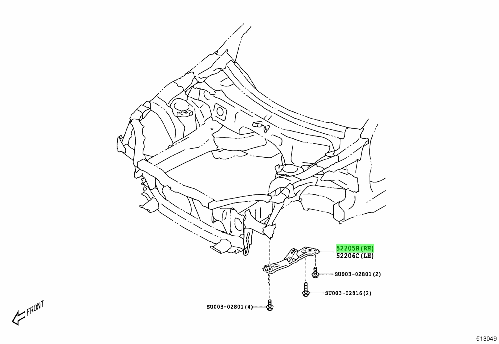 Buy Genuine Toyota SU00307499 (SU003-07499) Cushion Sub-Assy, Body ...