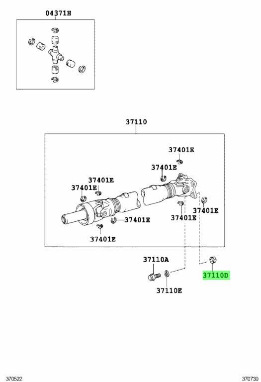 Buy Genuine Toyota 9017811001 (90178-11001) Nut. Prices, fast shipping ...