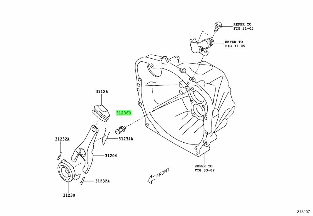 Genuine Toyota SU003-00805 (SU00300805) SUPPORT, RELEASE FORK for ...