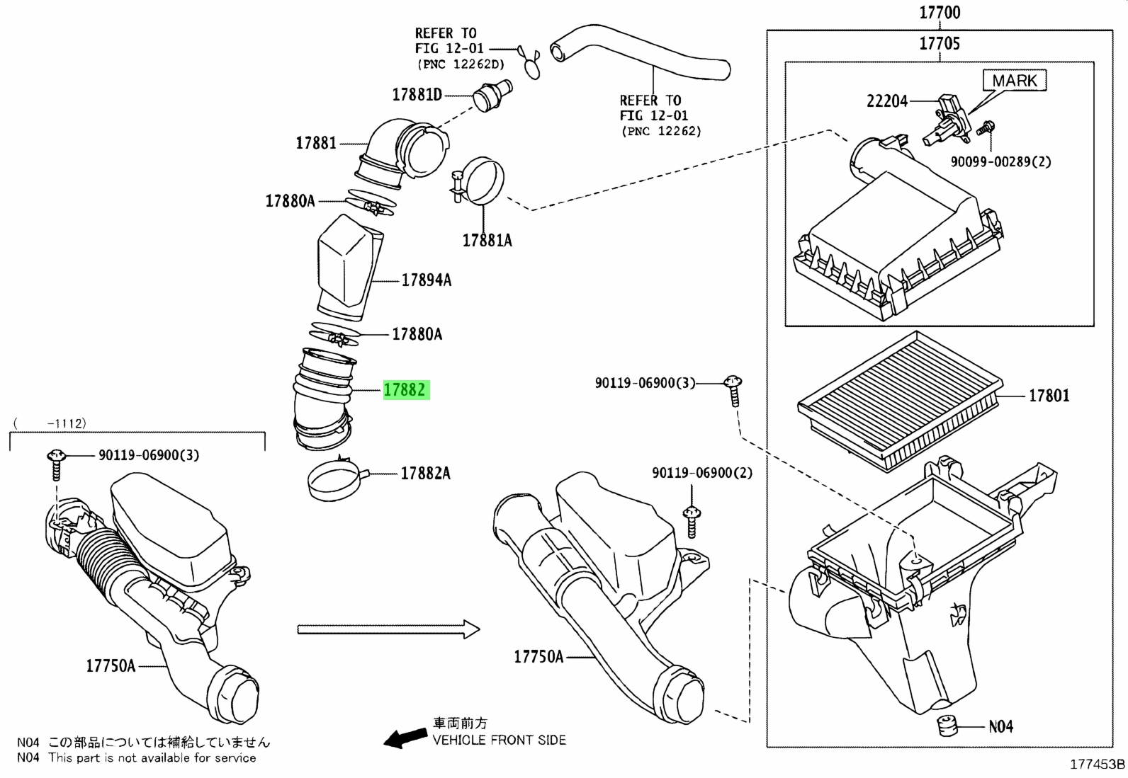 Buy Genuine Toyota 17882-37040 (1788237040) Hose, Air Cleaner, No.2 ...