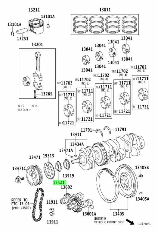 Buy Genuine Toyota 1352128030 (13521-28030) Gear Or Sprocket ...