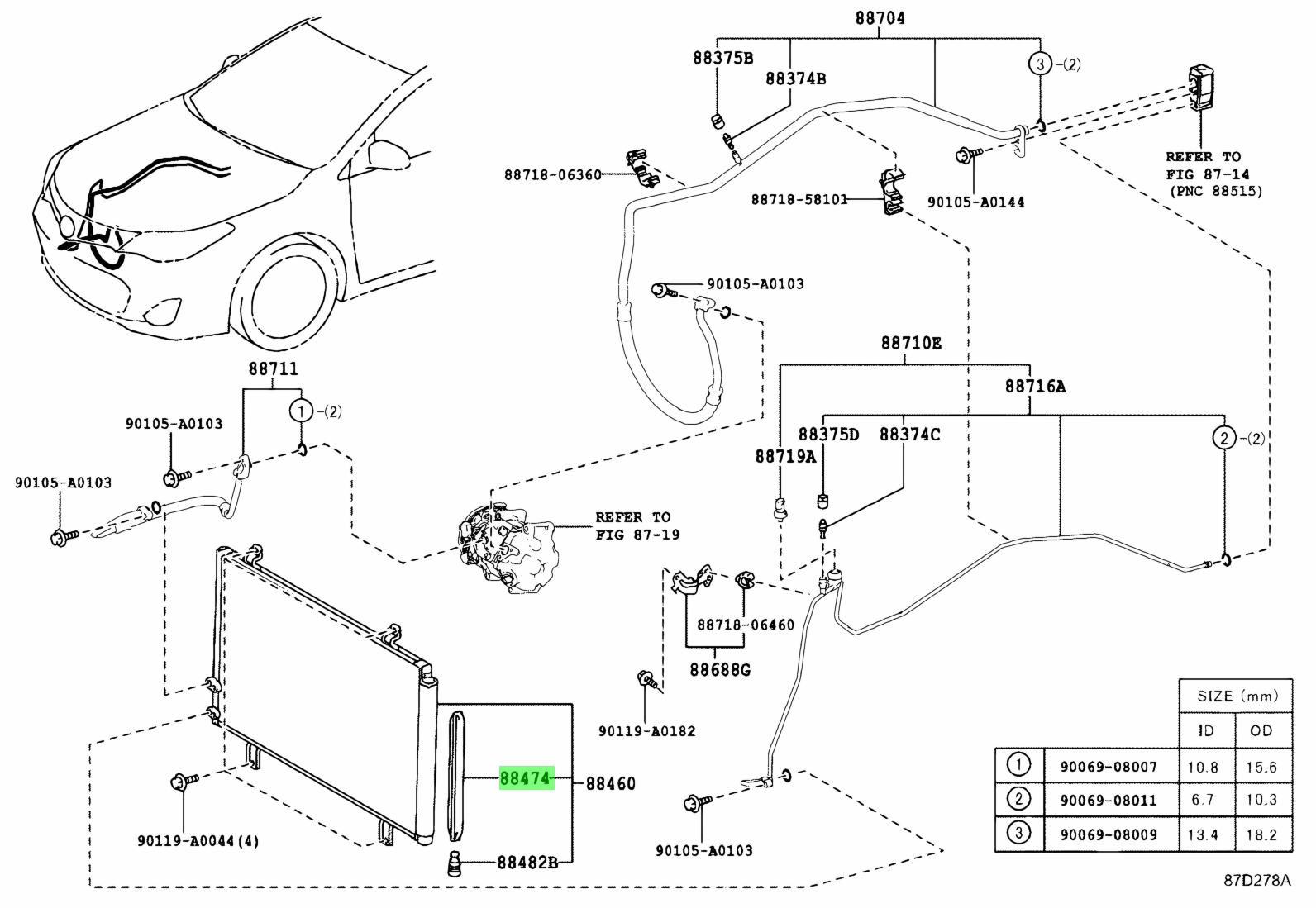 Genuine Toyota 88474-17010 (8847417010) DRYER, COOLER - Amayama