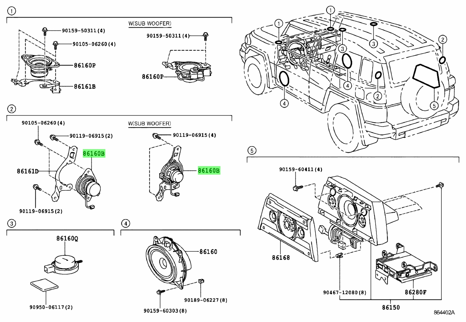 Buy Genuine Toyota 86160-35290 (8616035290) Speaker Assy, Rear for ...