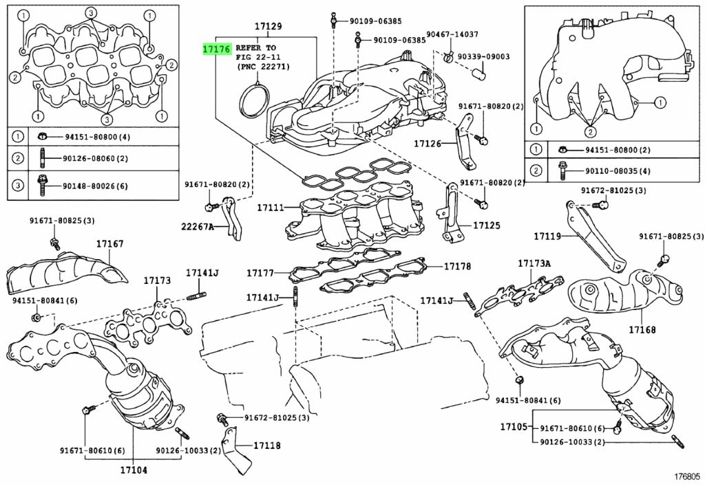 Genuine Toyota 17176-31010 (1717631010) GASKET, AIR SURGE TANK TO ...