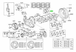 Genuine Toyota 11011-30010 (1101130010) WASHER SET, CRANKSHAFT THRUST ...