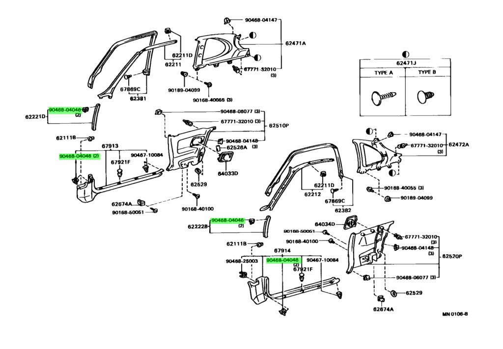 Buy Genuine Toyota 90468-04046 (9046804046) Clamp. Prices, fast ...