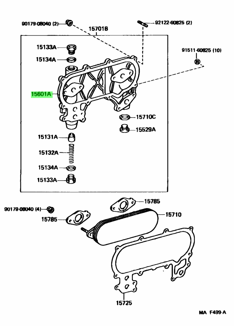Buy Genuine Toyota 1572166010 (15721-66010) Cover, Oil Cooler. Prices ...