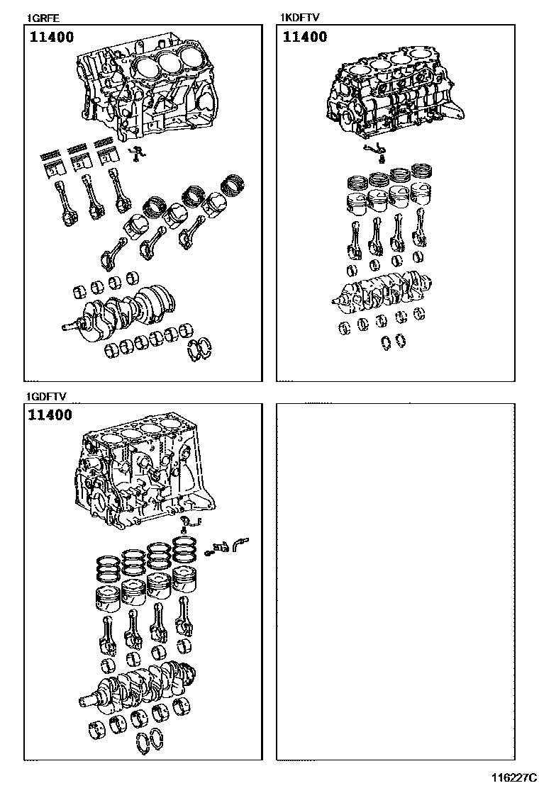 Short block assembly for Toyota Land Cruiser Prado J150, 4 generation ...