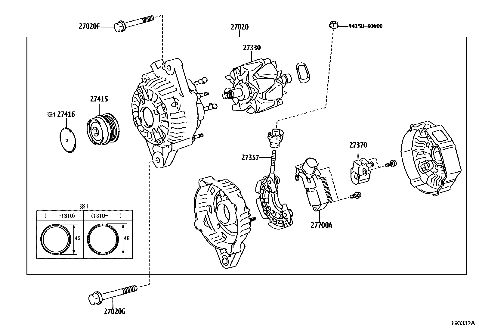 Alternator for Toyota Land Cruiser Prado J150, 4 generation, restyling ...