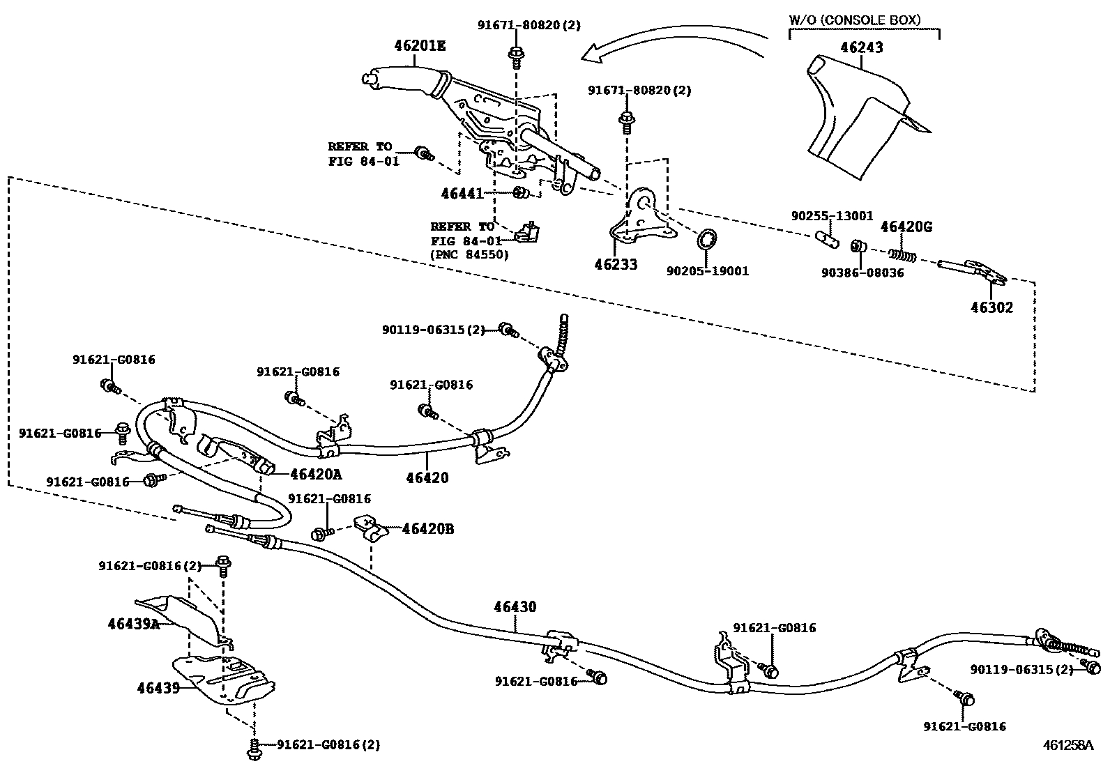 Parking brake & cable for Toyota Land Cruiser Prado J150, 4 generation ...